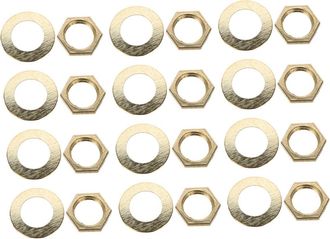 DOITOOL 20 Stück Teiliges Montageset für Quarzuhr wanduhr Reparatur Metallmuttern und Gummidichtungen Vielseitige Ersatzteile für DIY uhrwerk bausatz Kompatib