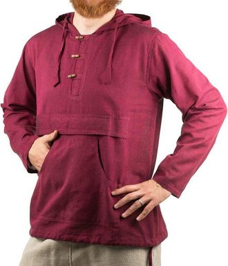 Kunst und Magie Hoodie KUNST&MAGIE Herren bunt Hoodie Fischerhemd Kapuze K&auml;ngurutasche