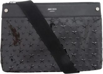 Jimmy Choo London unisex, Pre-owned, Noir, Taille: ONE Size Sac bandouli&egrave;re en cuir Pre-owned