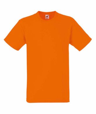 Fruit Of The Loom Herren T-Shirt, Uni, schwere Baumwollqualit&auml;t - Orange - Orange - XL
