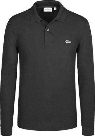 Lacoste Langarm-Poloshirt mit Krokodil-Aufnäher, Classic Fit in
