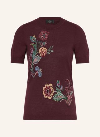 Etro Etro Strickshirt Mit Glitzergarn rot