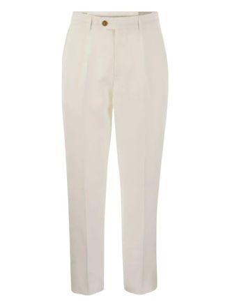 Brunello Cucinelli pantalon &agrave; fermeture boutonn&eacute;e - Tons neutres