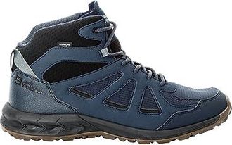 Jack Wolfskin Woodland 2 Texapore Mid M Chaussures de randonnée pour Homme, Bleu Nuit, 47.5 EU