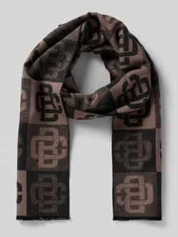 Christian Berg Schal aus Viskose mit Logo-Muster