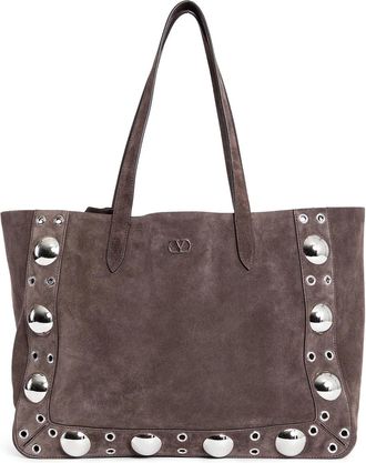 Valentino Medium nellcote suede shopping bag