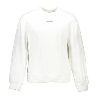 Calvin Klein Wei&szlig;er Langarm-Crewneck-Sweatshirt - - Sweatshirts & Hoodies - Herren - Wei&szlig; - 2XL