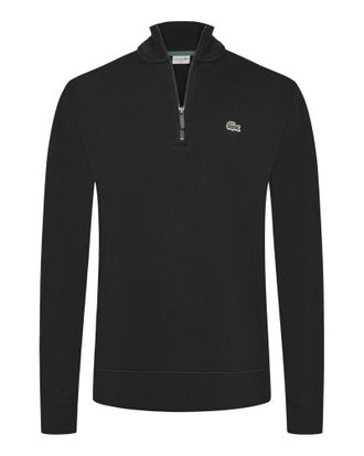 Lacoste Sweat-Troyer mit Logo-Aufn&auml;her, Classic Fit in
