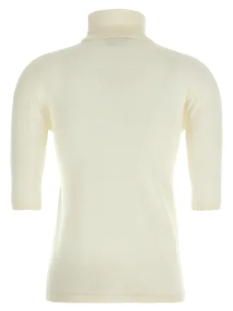 Max Mara Womens White Virgin Wool Cardigan Clothing