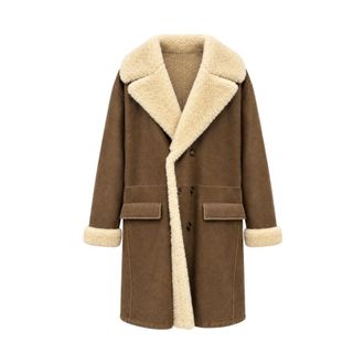 Dolce & Gabbana Manteau en peau dagneau - Homme - Manteaux - Brun - Taille: 2XL