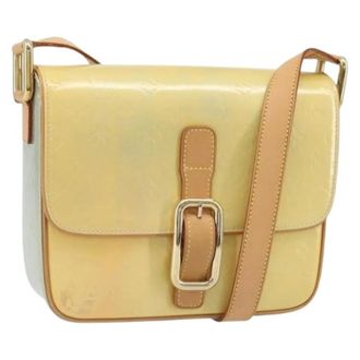 Louis Vuitton Sac bandouli&egrave;re Pre-owned Vintage en cuir verni - Femme - Pre-owned - Beige - Taille: ONE Size