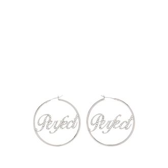 Marc Jacobs Femme, Accessoires, Gris, Taille: ONE Size Boucles doreilles cr&eacute;oles Perfect Script