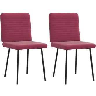 vidaXL Esszimmerstühle 2 Stk. Weinrot Samt Vidaxl