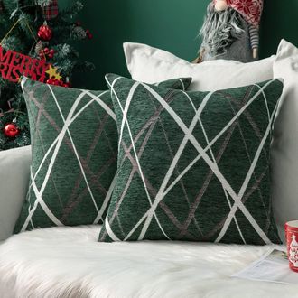 Miulee Weihnachten Kissenbezug Dekorative Chenille Geometrisch Moderne Dekokissen Kissenbezüge Kissenhülle Zierkissen Sofakissen Für Sofa Wohnzimmer Schlafzi