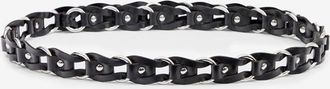 Isabel Marant Ceinture Bali Hook En Cuir - Femme - Noir Et Argent&eacute; - Taille80 - Isabel Marant
