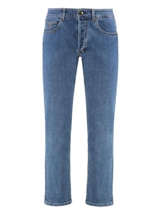 Moorer jean à coupe cinq poches - Bleu