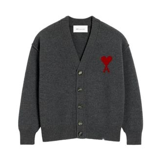 Ami De Coeur Cardigan - - Knitwear - Herren - Grau - XL