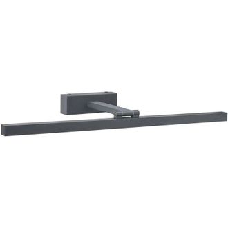 Beliani Lampe Miroir Moderne avec &Eacute;clairage LED Horizontal en M&eacute;tal avec Rev&ecirc;tement en Poudre Noir Arros