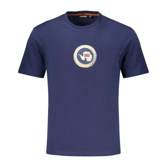 Napapijri Phos Kurzarm-T-Shirt - - Tops - Herren - Blau - XL