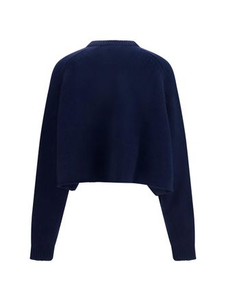 Lisa Yang Womens Karine Sweater Navy Kashmir-Capra Hircus Kashmir/capra