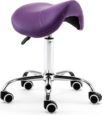 Generic Sattelhocker mit R&auml;dern, drehbarer, Verstellbarer Rollhocker, ergonomischer Sattelstuhl mit Einer Tragf&auml;higkeit von 440 Pfund, geeignet for Zuhause un