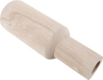 SOLUSTRE Rustikale Holzvase 30cm Beige Schmaler Blumenhalter f&uuml;r Getrocknete und K&uuml;nstliche Blumen Tischdekoration f&uuml;r Wohnzimmer B&uuml;ro und Eingangsbereich