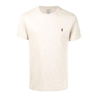 Polo Ralph Lauren T-shirt &agrave; col rond brod&eacute; - Homme - Tops - Gris - Taille: XL