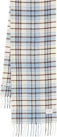 Marc O'Polo écharpe frangée à carreaux - Bleu
