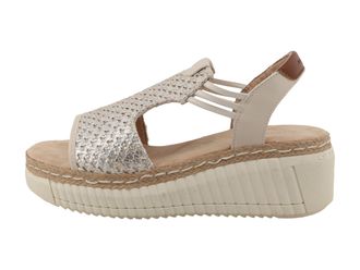 Tom Tailor Damen 9590240010 Sandale Silber 41 EU