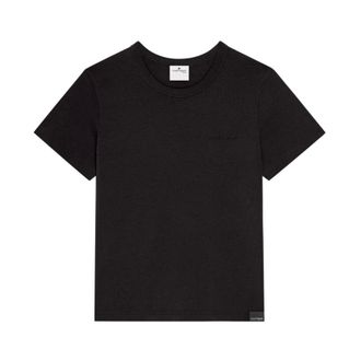 Courr&egrave;ges Femme, Tops, Noir, Taille: 36 FR T-Shirt Brod&eacute;