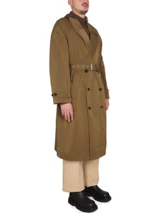 Bottega Veneta Nylon Folding Trench Coat - Green