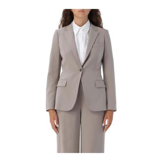Theory Femme, Vestes, Gris, Taille: 32 FR Tailored Blazer Notch Collar Workwear