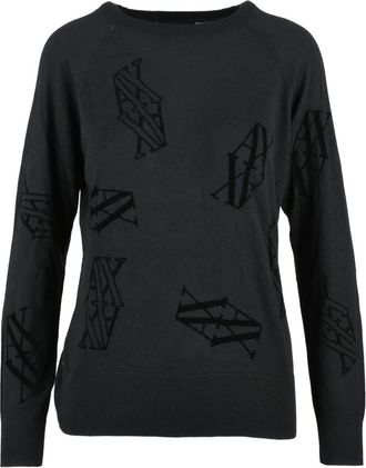 A|X Armani Exchange Femme, Pulls, Noir, Taille: 36 FR Pull ras du cou