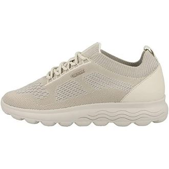 Geox D Spherica Baskets pour Femme, Blanc cassé., 35 EU