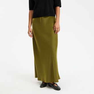 La Redoute Collections Jupe Maxi Longue Satin&eacute;e