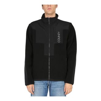 Marcelo Burlon Homme, Vestes, Noir, Taille: L Veste Sweat Zipp&eacute;e