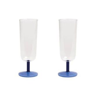 &Klevering Flûte à champagne Mingle - Bleu - Verre