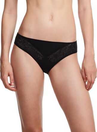 Chantelle Minislip CHANTELLE FLORAL TOUCH, Damen, Gr. 36, schwarz, Obermaterial: 75% Polyamid, 25% Elasthan, k&ouml;rpernah, Unterhosen, Spitze, blickdichtes Gewebe