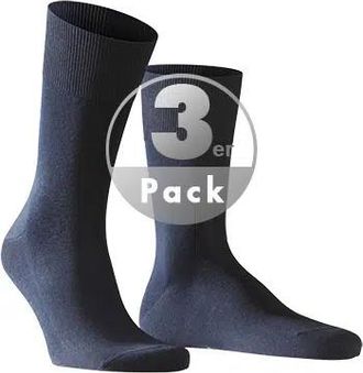 Falke Herren Socke blau Baumwolle unifarben
