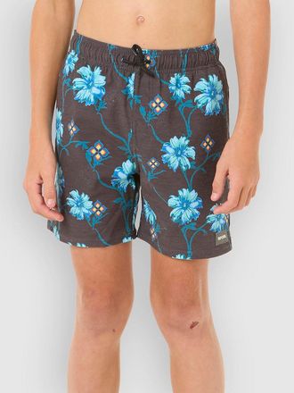 Rip Curl Surf Revival Floral Volley Kids Boardshort noir