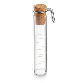 Tescoma myDRINK Teesieb aus Borosilikatglas f&uuml;r Tee und Kr&auml;utertee, mit Korkverschluss und Haken aus Edelstahl zum Anlehnen am Rand der Tasse - 308817