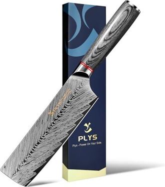 Plys Couteau Japonais Tranchant,Couteau Cuisine Professionnel Lame Tranchante en Acier Inoxydable, Couteaux de Chef &agrave; Poign&eacute;e en Bois Utilis&eacute; dans les Cuis