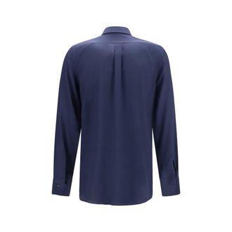 Dolce & Gabbana Mens Blue Silk Dress Shirt