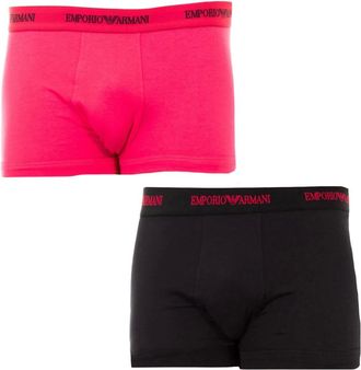 Emporio Armani Homme, Sous-v&ecirc;tements, Multicolore, Taille: S Pack-2 Boxers R&eacute;tro