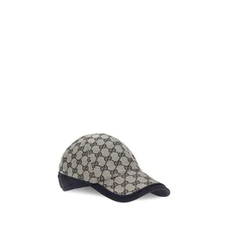 Gucci GUA001I24HBK44068BB GG Monogram Canvas Baseball Cap - Gray