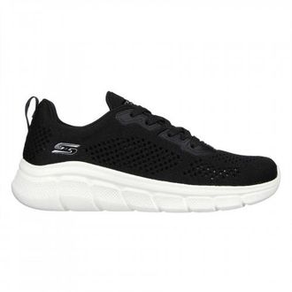Skechers Bobsbflex Sneaker f&uuml;r Damen, Jerseyware, Zum Anschl&uuml;pfen (Schwarz)