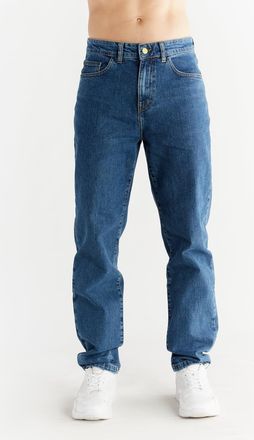 Evermind Herren vegan Jeans Straight Fit Lapis Blau