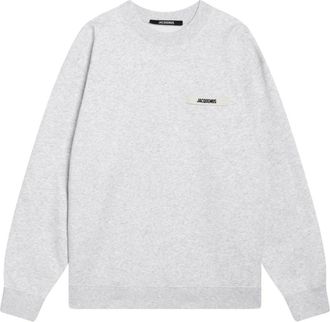Jacquemus Homme, Sweatshirts et sweats &agrave; capuche, Gris, Taille: L Le SweaT-shirt Gros Grain