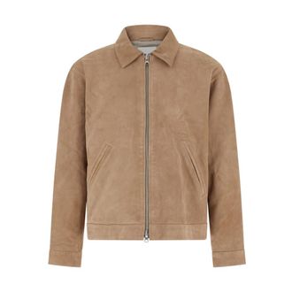 Nn.07 Petrus Wildlederjacke - - Jackets - Herren - Beige - M