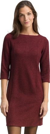 Tom Tailor Damen 1048782 Cosy Kleid mit 3/4-Arm, 39063-Rumba Red Melange, 44